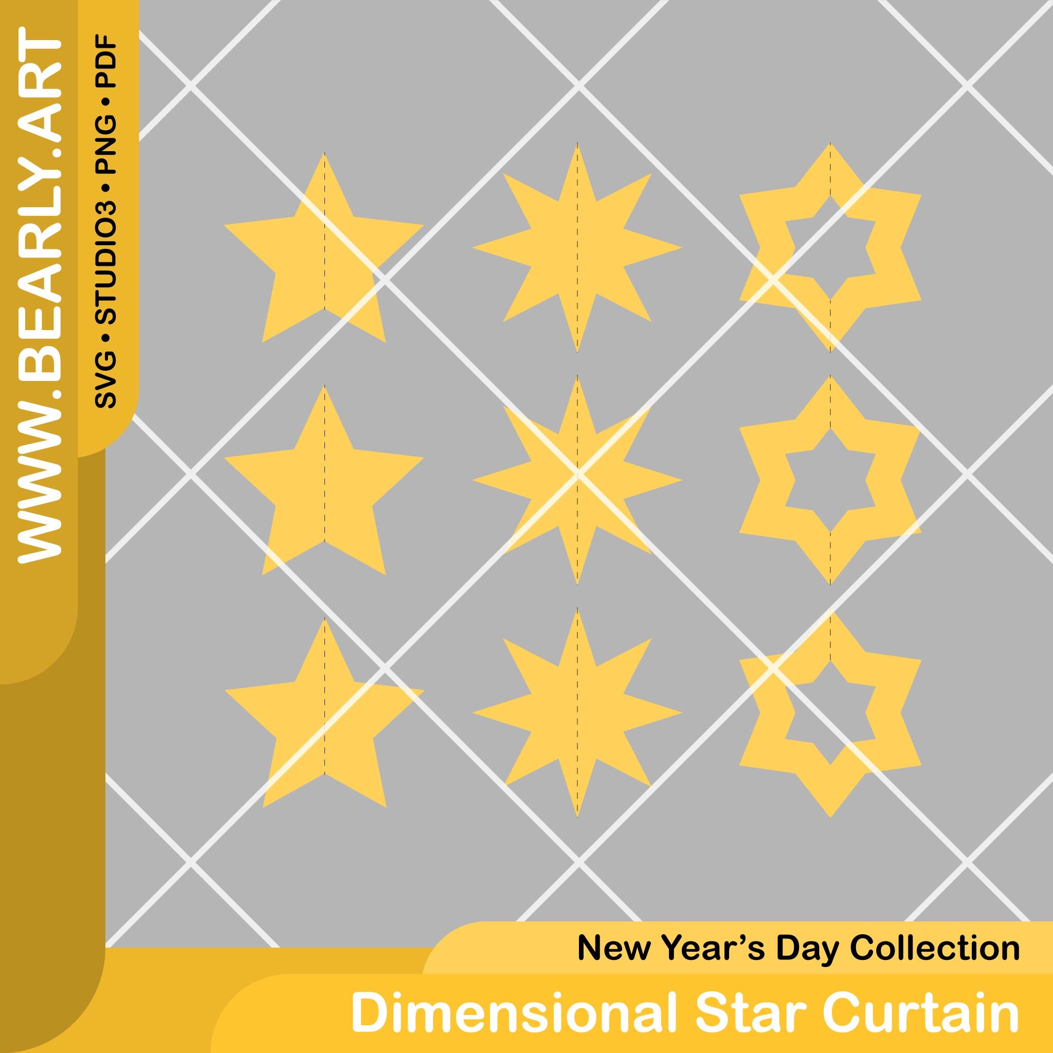 Dimensional Star Curtain