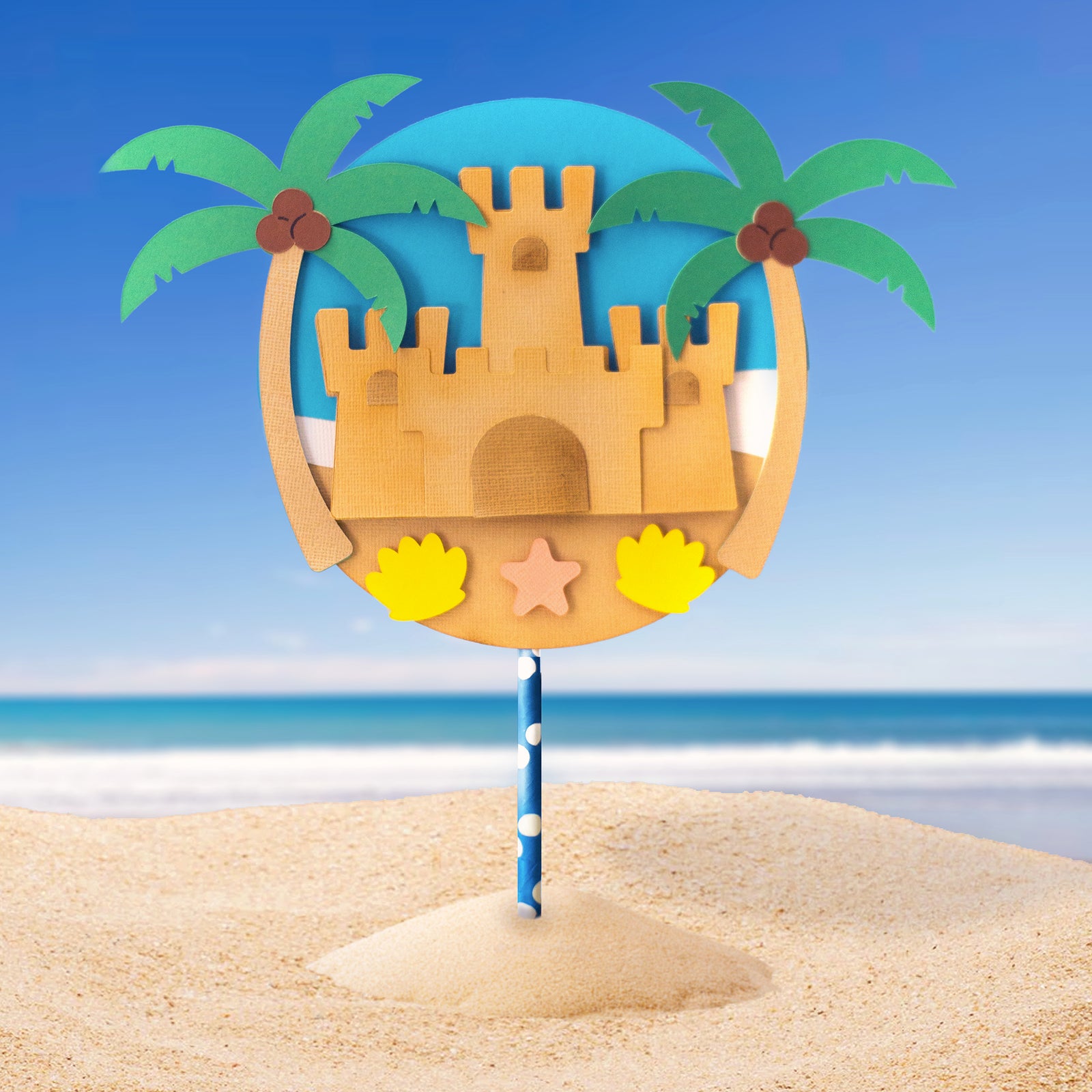 Sandy Summer Cake Topper