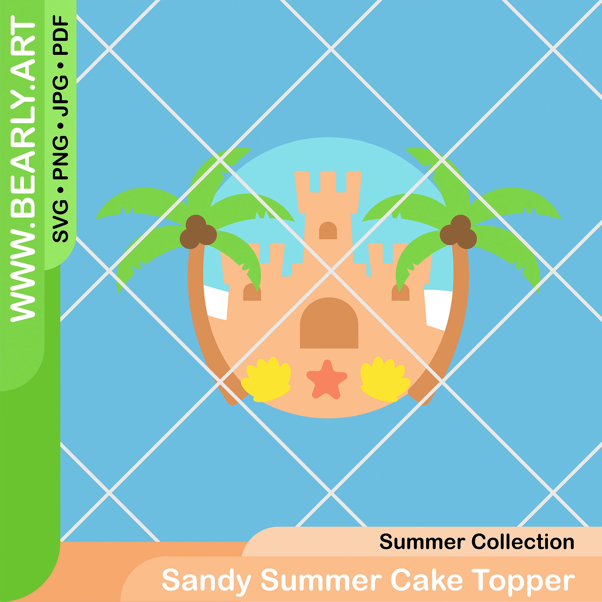 Sandy Summer Cake Topper